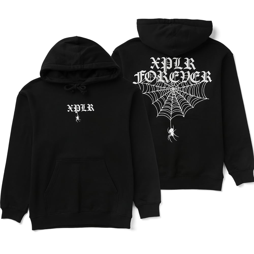 WYLINGER XPLR Spider Hoodie Forever Merch Men Long Sleeve Sweatshirt Women Fashion Pullover Hooded Streetwear (black,Medium)