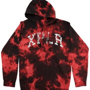 XPLR Tie Dye Hoodies Sam and Colby Merch Women Men Long Sleeve Pullover Hooded Sweatshirt (L)