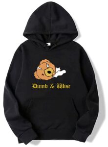 wylinger xplr sam golbach dumb and wise new logo teddy merch hoodies men/women sweatshirt hip hop long sleeve hooded (black,large)