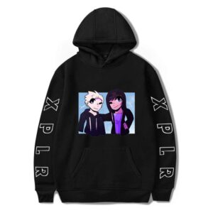 sam and colby merch xplr women men long sleeve hoodies fashion streetwear pullover sweatshirt (black2,m)