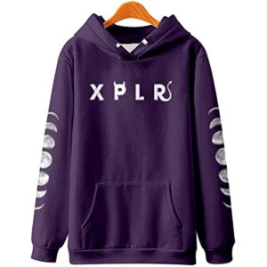 XPLR Hell Week 22 Cloud Purple Merch Hoodies Sweatshirt Men/Women Winter Summer Cos Cosplay Hooded (S)