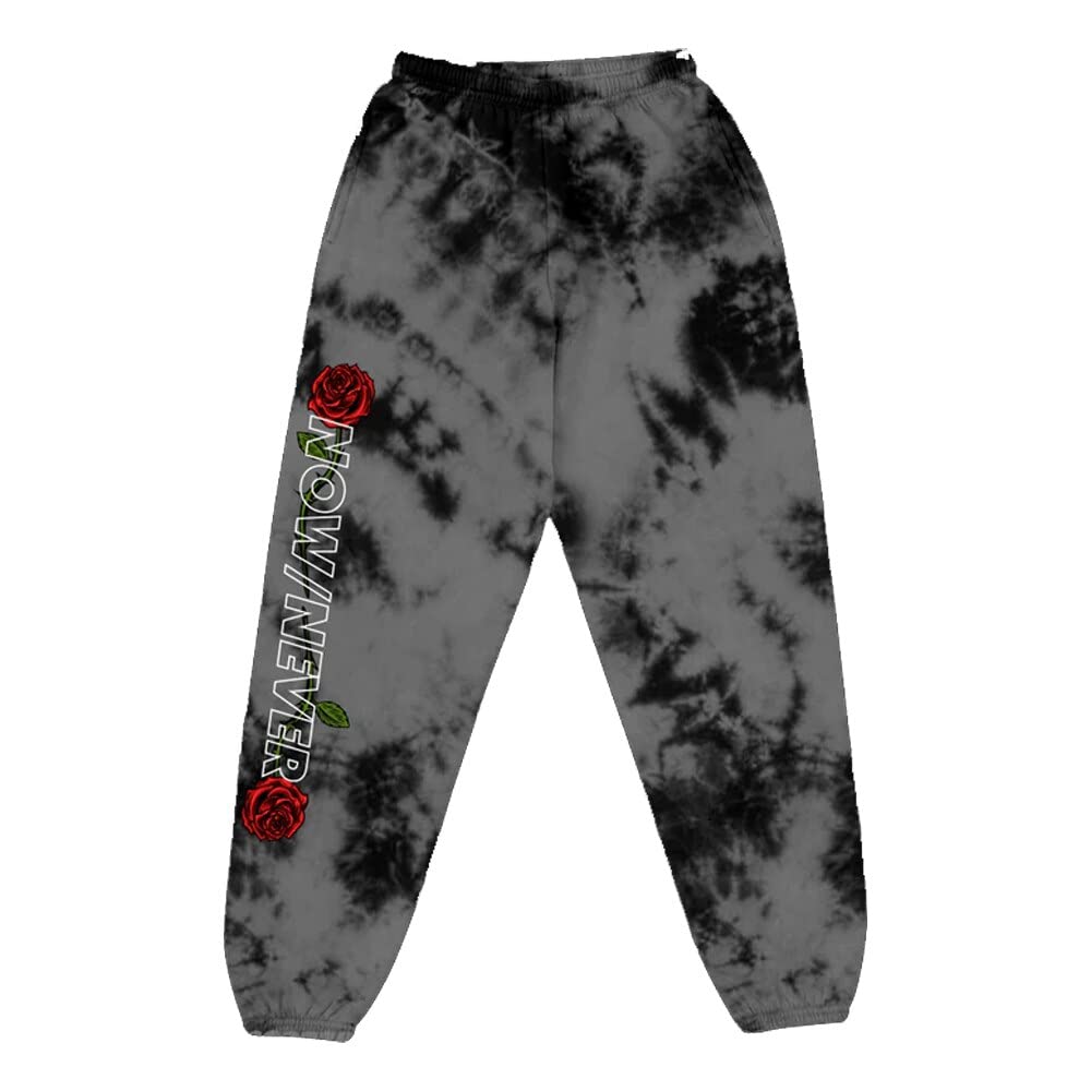 XPLR Colby Brock Now or Never Black Tie Dye Hoodie Sam and Colby Merch Hoodies Sweatpants Women Men's Hoodies (JL02692A03-pants,S)