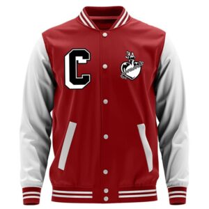 Colby Brock Red Varsity Jacket Baseball Uniform XPLR Sam and Colby Sweatshirt 2022 New Couple Clothes (JY8845A01,XL)