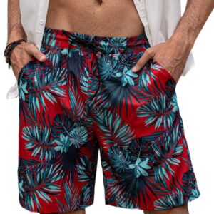 COOFANDY Men's Swim Trunks Board Shorts Summer Beach Shorts Swimsuit Swimwear for Men - No Liner