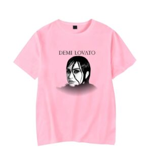 wylinger demi lovato revamped album tshirt merch summer men women short sleeve o-neck t-shirt rapper tee (pink,x_s)