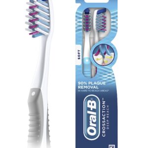 Oral-B CrossAction Deep Reach Manual Toothbrush, Soft, 2 count