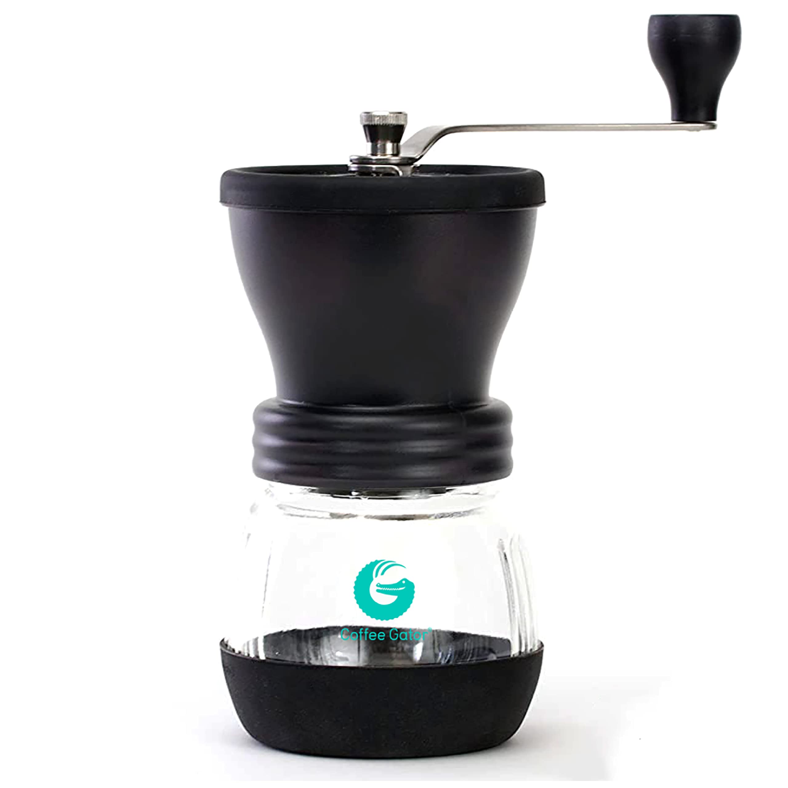 Coffee Gator Hand Coffee Bean Grinder Mill For Espresso, Adjustable Bean Settings, Hand Crank, Portable, Saves Energy - Manual Burr Grinders for Drip Espresso French Press