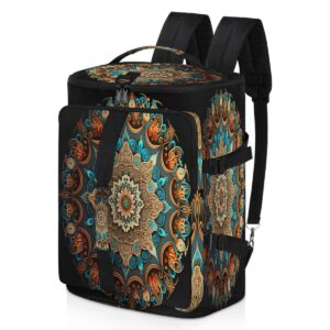 mandala pattern colorful vintage style（03） gym duffle bag for traveling sports tote gym bag with shoes compartment water-resistant workout bag weekender bag backpack for men women