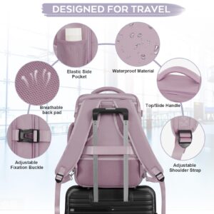 Getravel Travel Backpack, Carry On Backpack, Personal Item Bag for Airlines, Lightweight Casual Work College Gym Hiking Daypack Weekender bag, Laptop Backpack, Light Purple