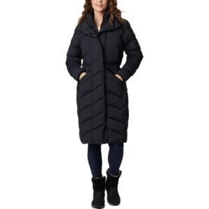 columbia women's ember springs long down jacket, black, small