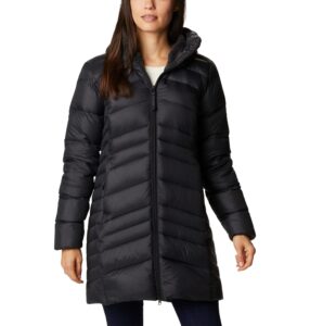 columbia women's autumn park down mid jacket, black, x-large