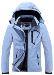 moerdeng women's waterproof ski jacket warm winter snow coat mountain windbreaker hooded raincoat jacket