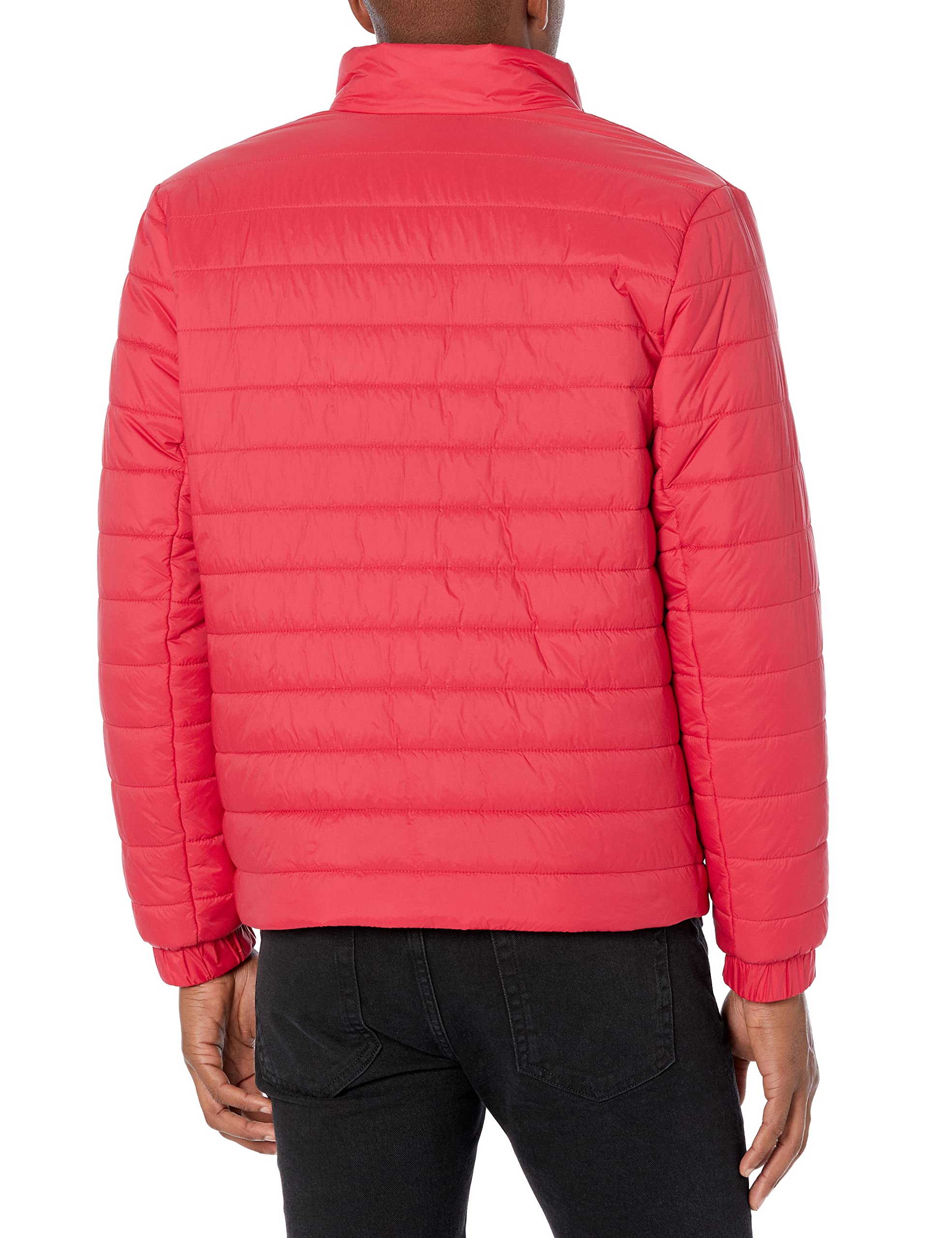 HUGO Boss Mens Lightweight Puffer Jacket Down Coat, Vibrant Red, Large US