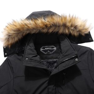 MOERDENG Men's Winter Snow Coat Warm Ski Jacket Waterproof Hooded Work Outerwear