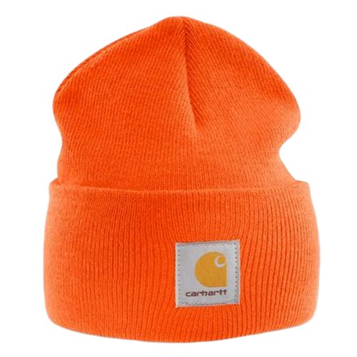 Carhartt - Acrylic mens Watch Cap - Bright Orange, branded beanie ski hat