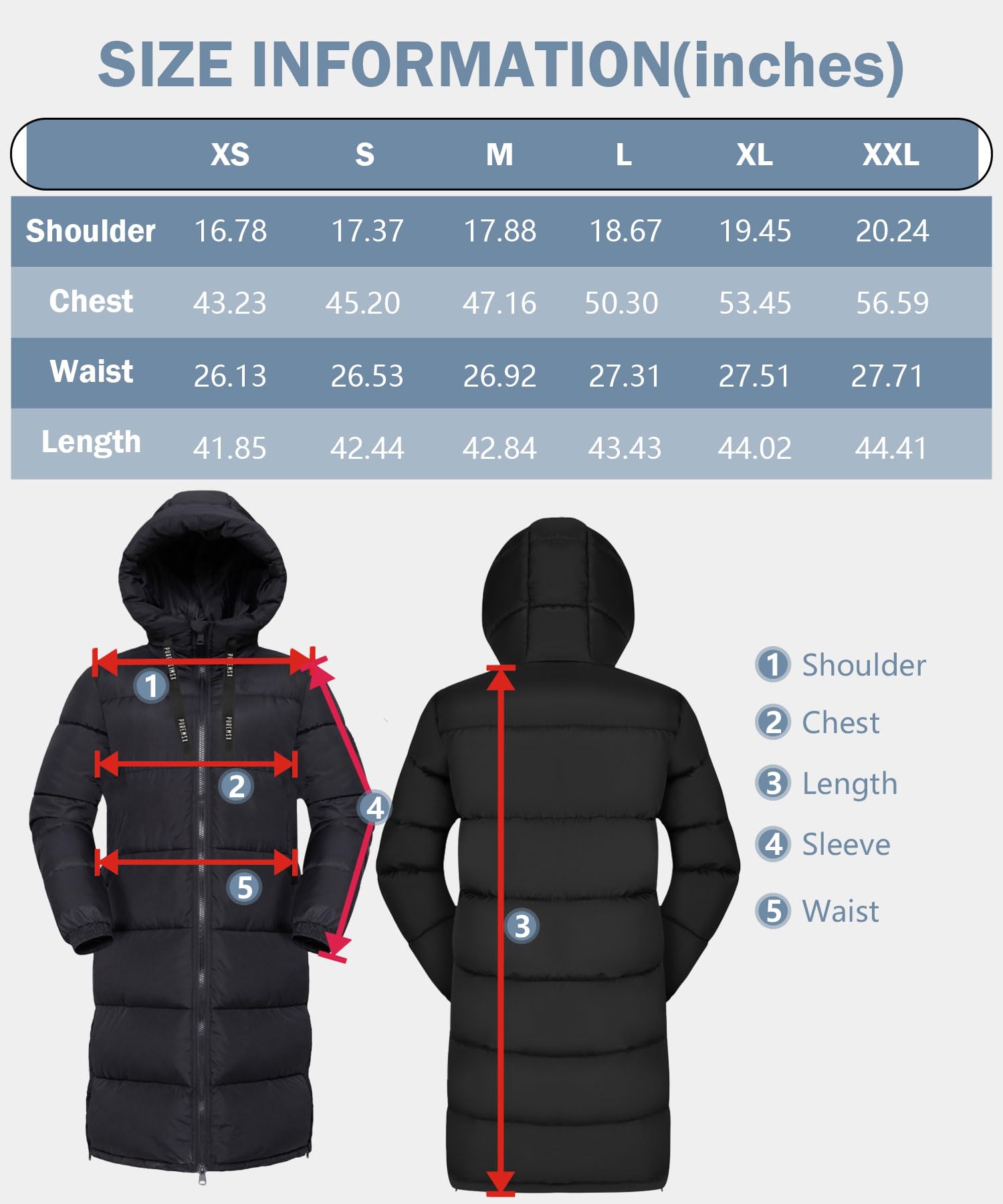 PUREMSX Winter Designer Insulated Parka, Womens Vegan Down Skiing Hiking Thick Arctic Warm Overcoat Quilted Long Jacket,White,Small