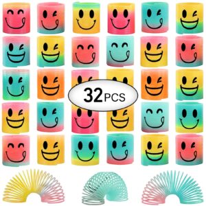 azen 32 pcs mini spring party favors for kids 3-5 4-8, goodie bags stuffers for birthday party, classroom prizes kids prizes, small bulk toys gifts (4 smile)