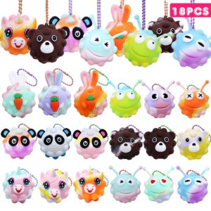 kissfree 18 pack animal pop balls party favors for kids,3d pop balls its fidget toys,birthday gifts for kids,goodie bag stuffers,pinata stuffers,carnival prizes,treasure box toys,classroom prizes