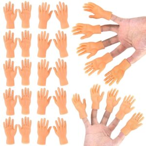 30 pcs tiny finger hands mini rubber finger puppets, miniature small hands ealistic cute little hand finger for gifts puppet show prank gag performance party favors