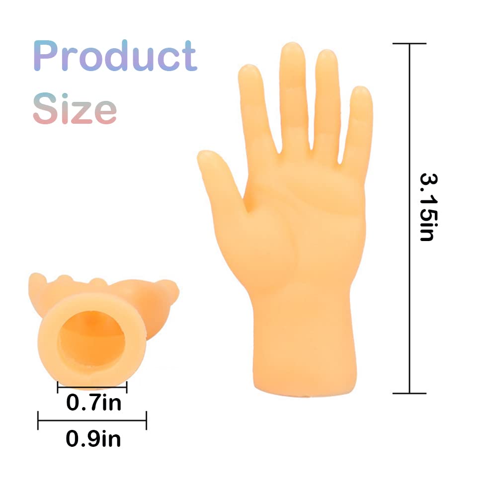 30 Pcs Tiny Finger Hands Mini Rubber Finger Puppets, Miniature Small Hands Ealistic Cute Little Hand Finger for Gifts Puppet Show Prank Gag Performance Party Favors