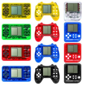 12pcs video game party favors for kids, arcade video game keychain video game party supplies