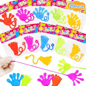 leetous sticky hands & feet party favors for kids (20 pcs), goodie bags stuffers fillers for boys girls, preschool kindergarten graduation end of the year school classroom students prizes toys gifts