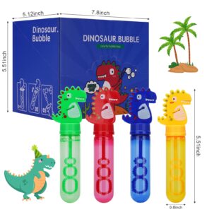 Dinosaur Bubble Wands for Kids Dinosaur Themed Party Favors Goodie Bags Filler Tyrannosaurus Rex Bubble Blowing Toys 24PCS