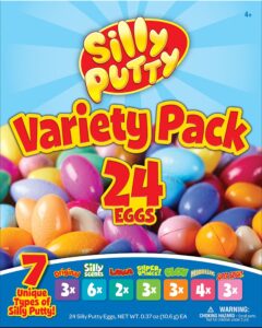 crayola silly putty bulk variety pack, sensory putty, fidget toys for kids, gifts, 24 eggs [amazon exclusive]