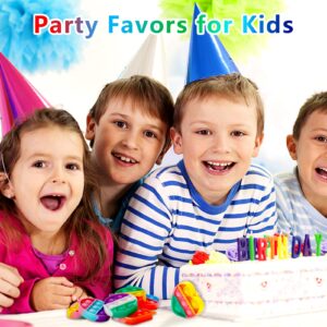 DODOLOL Kids Party Favors 30 Pcs Fidget Toys Bulk Mini Pop Fidgets Keychain Its Birthday Party Favors for Kids Goodie Bag Stuffers Small Kid Classroom Prizes It Bubbles Poppers Students Bulk Toys