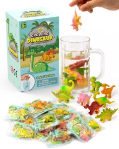 ipidipi toys water growing dinosaur toys for kids - 30 pack dinosaur party favors for kids, goodie bag stuffers, piñata stuffers, school prize box toys for boys, growing animals in water