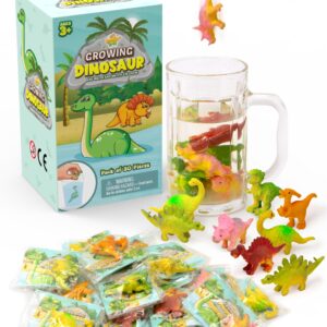 IPIDIPI TOYS Water Growing Dinosaur Toys for Kids - 30 Pack Dinosaur Party Favors for Kids, Goodie Bag Stuffers, Piñata Stuffers, School Prize Box Toys for Boys, Growing Animals in Water