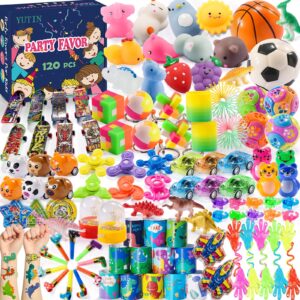 yutin 120pcs party favor for kids treasure prizes box toys, goodie bags stuffers for classroom rewards, small fidget bulk pinata toy fillers, birthday gift little toy prize boy 3-5 4-8-12