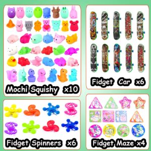 DuoDuoHouse 80 Pcs Party Favors for Kids 3-5 4-8-12,Easter Eggs Fillers, Goodie Bags Treasure Box Fidget Toys For Classroom Rewards, Kids' Party Supplies For Pinata Stuffers, Carnival Prizes