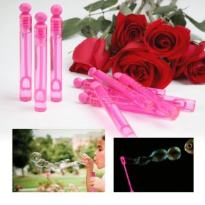 BOHIYAHOO Party Favors Mini Bubble Wands Tube Bulk Toys 32piece 8colour Themed Birthday Wedding Bath Time Summer Best Gift Family Outdoor Use Safe for Boys Girls Bubble Solution Bubble Maker