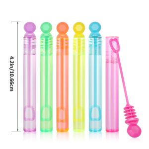 BOHIYAHOO Party Favors Mini Bubble Wands Tube Bulk Toys 32piece 8colour Themed Birthday Wedding Bath Time Summer Best Gift Family Outdoor Use Safe for Boys Girls Bubble Solution Bubble Maker