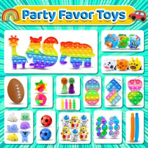 Erosbon 135pcs Party Favors for Kids3-5 4-8-12, Fidget Toys, Birthday Gift Toys, Treasure Box Toys Prizes for Kids, Bulk Toys Goodie Bag Stuffer Carnival Prize Reward