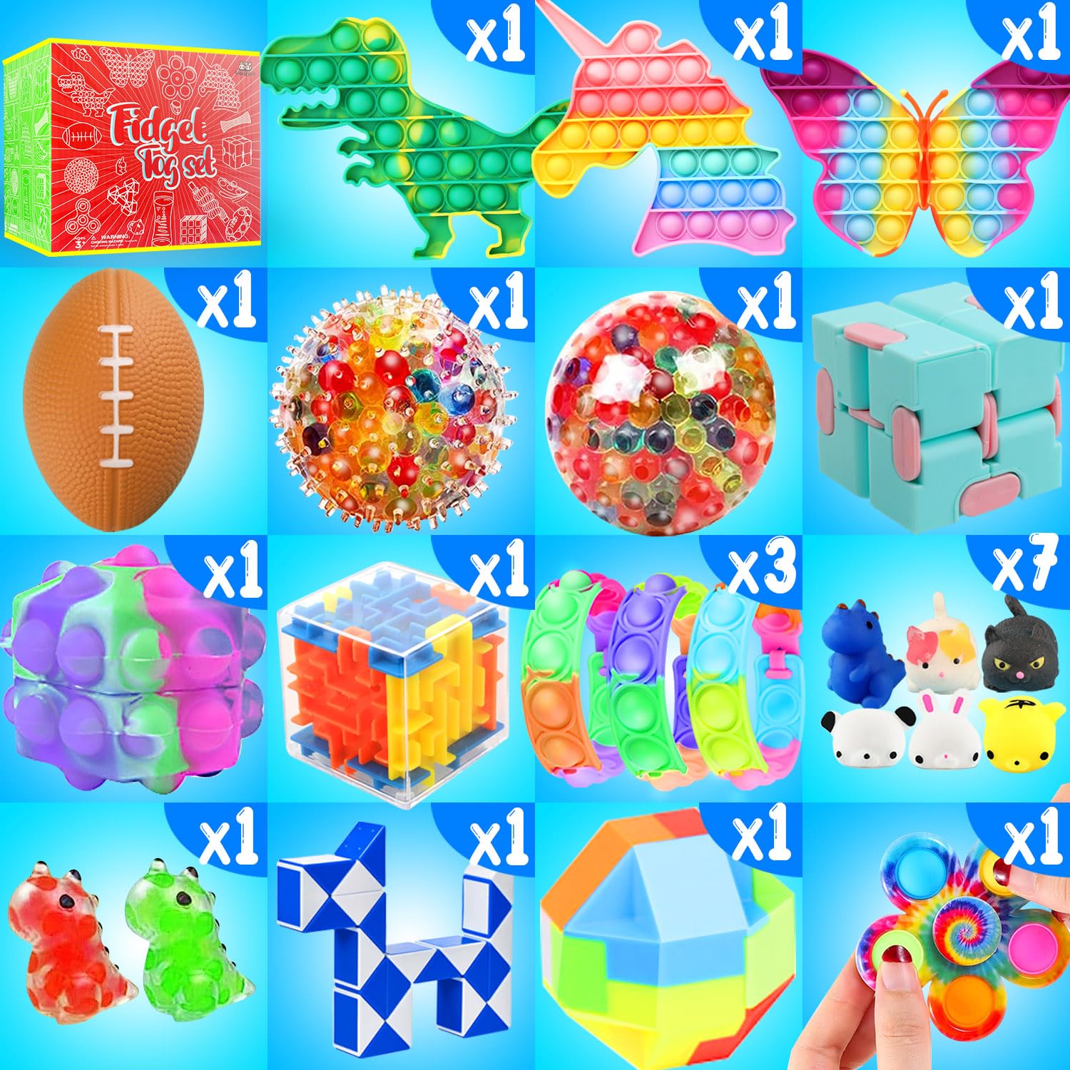 Fidget Toys Set, 80 Pack Sensory Toys Party Favors Kids Autism Autistic Children, Classroom Treasure Box Chest Prizes Pinata Stuffer Gifts Small Mini Bulk Toy Carnival ADHD