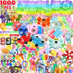 1000+ pcs party favors for kids,fidget toys pack,christmas stocking stuffers,, birthday gift, treasure box,goodie bag stuffers, carnival prizes, pinata filler sensory toy for classrooom