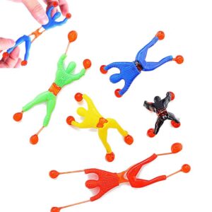 johouse sticky man, 24pcs sticky wall climber rolling men stocking stuffers, window crawlers party favors for kids classroom prize, toys for sensory kids