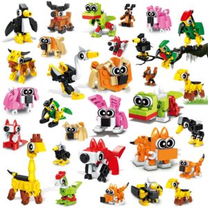 hogokids party favors for kids 10 pack - 30 kinds of animals building blocks toy set for birthday party favors goodie bags stuffers classroom prizes, easter gifts for boys girls ages 4-12+