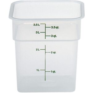 cambro 4sfspp190 square storage container 4 qt., case of 6