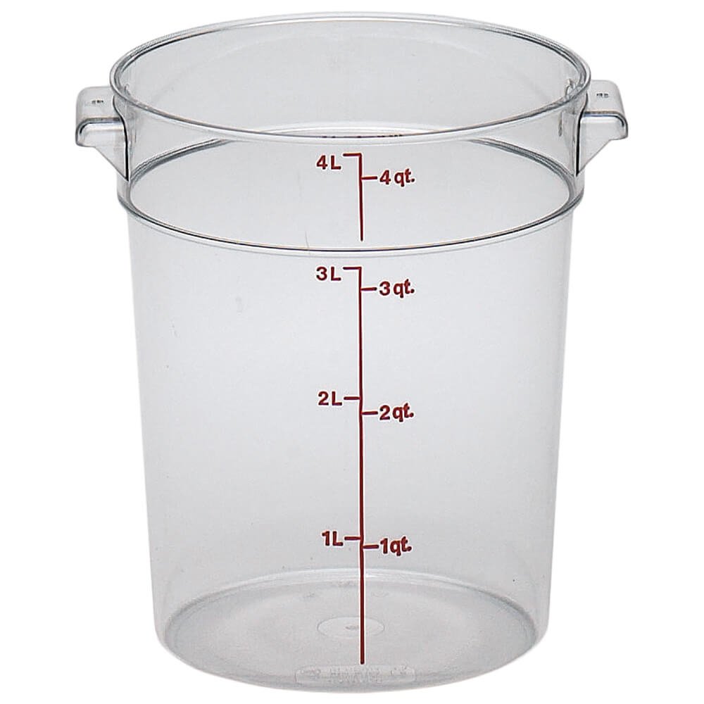 Cambro RFSCW4135 Camwear Round Storage Container 4 qt. clear - Case of 12