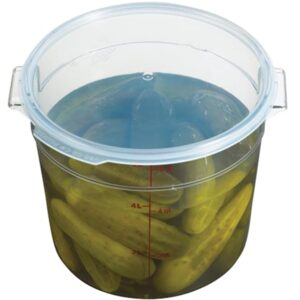 Food storage containers ,storage containers is Cambro 6 Qt. Clear Round Polycarbonate With Matching Lid,Virtually Unbreakable,Stain-resistant,Includes BETRULIGHT Fridge Decal