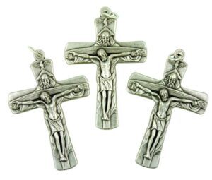 pdtxcls xgatml religious art lot of 3 the father son and holy ghost trinity cross 2 inch crucifix pendant