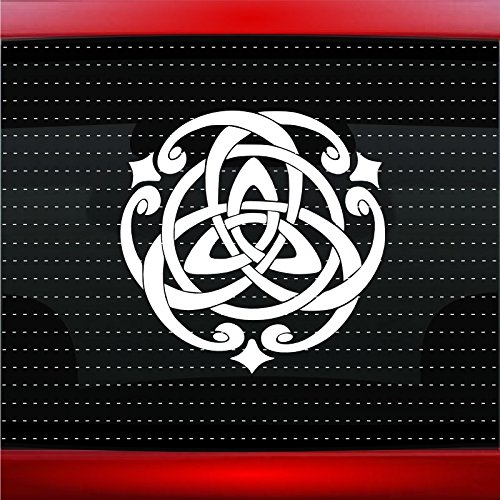 Trinity Celtic Knot #1 Christian Car Sticker Truck Window Vinyl Decal Color: White