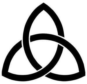 triquetra trinity symbol - sticker graphic - auto, wall, laptop, cell, truck sticker for windows, cars, trucks