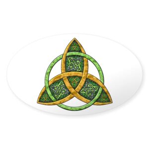 cafepress celtic trinity knot oval sticker oval car bumper sticker