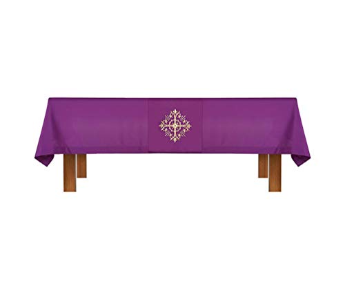 R.J. Toomey Altar Frontal and Holy Trinity Cross Overlay Cloth - Altar Linen Church Supplies