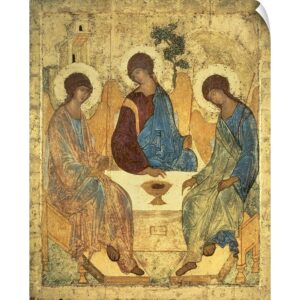 the holy trinity, 1420s wall decal, angel artwork