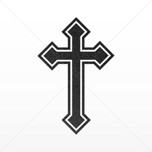 stickers decal cross christian symbol trinity car door waterproof raci mettalic anthracite mettalic (4x2,6)